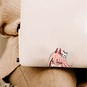Power Car Sticker Cute Decal Chainsaw Man Vinyl Sticker for Cars/Laptops