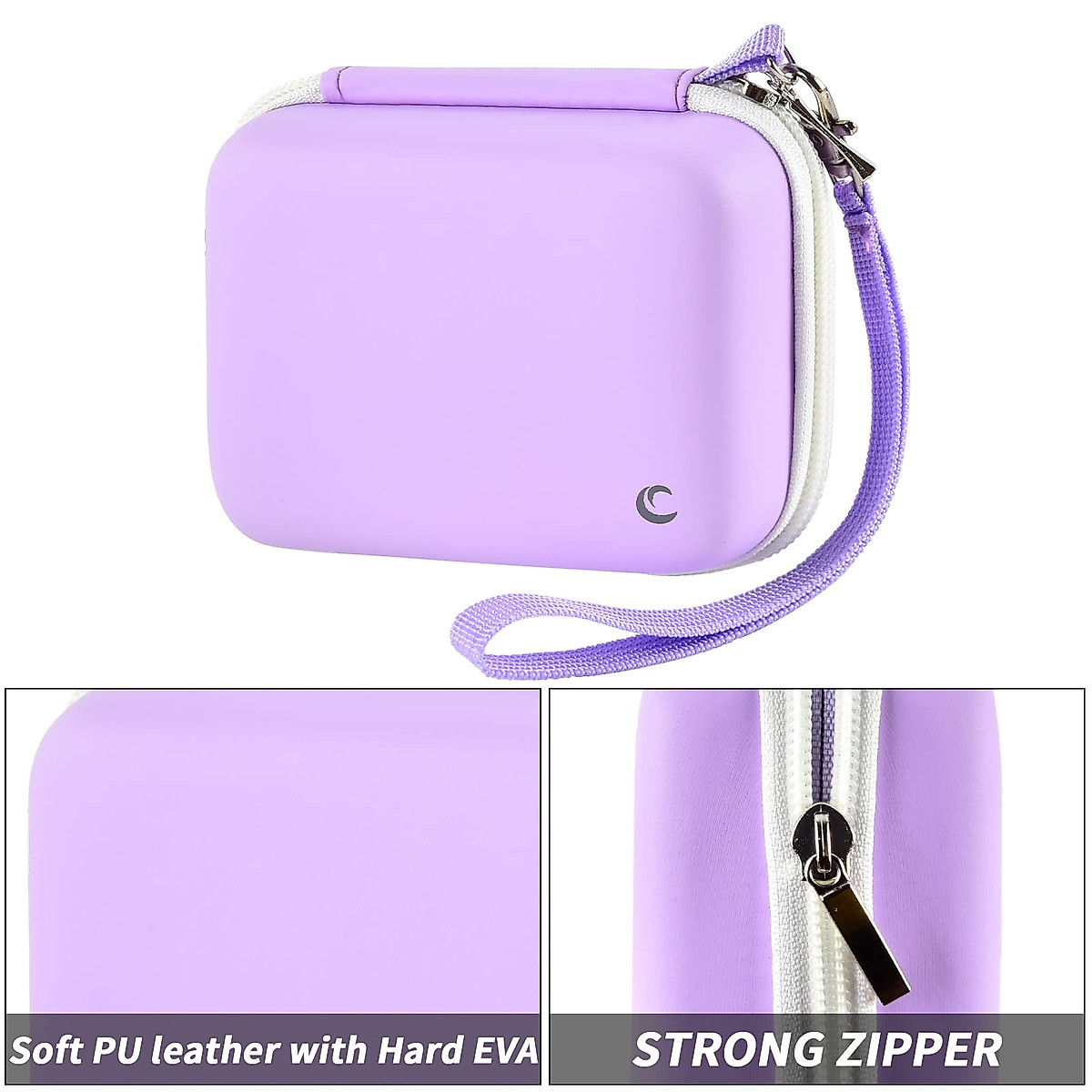 Carrying & Protective Case for Digital Camera, AbergBest 21 Mega Pixels 2.7" LCD Rechargeable HD/Kodak Pixpro/Canon PowerShot ELPH 180/190 / Sony DSCW800 / DSCW830 Cameras for Travel - Purple