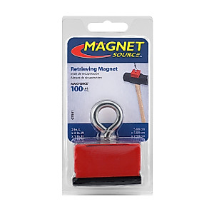 Master Magnetics Strong Retrieving Magnet with Eyebolt and Nut, Fishing Magnet with Magnetic Shields, 07541