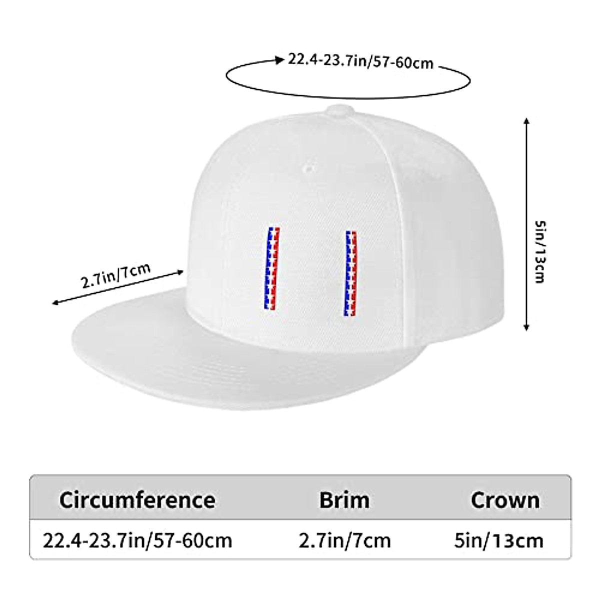 Fuck Kamala Harris and F Joe Biden Baseball Cap Flat Bill Hip Hop Style Classic Snapback Hat White