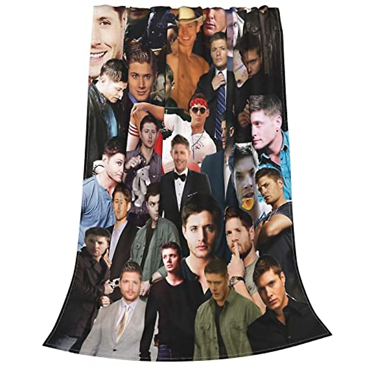 IEUCHEIC Comfortable Ultra-Soft Micro Fleece Blanket,Jensen Ackles Fleece Blankets for Sofa Bed Travel 60"X50"