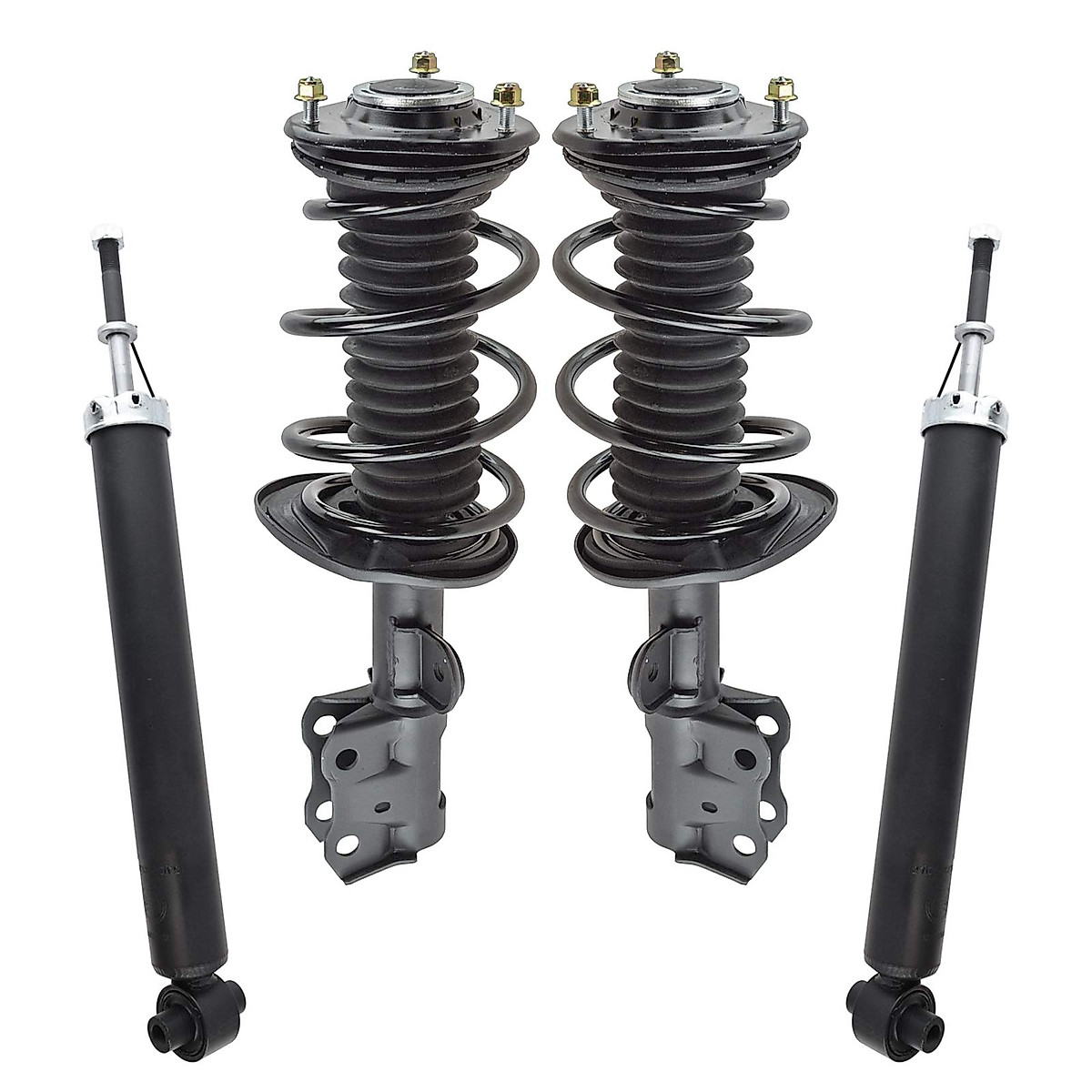 TRQ Front & Rear Quick Complete Loaded Strut Spring Assembly Shock Kit Set 4pc New for 2010-2015 Toyota Prius