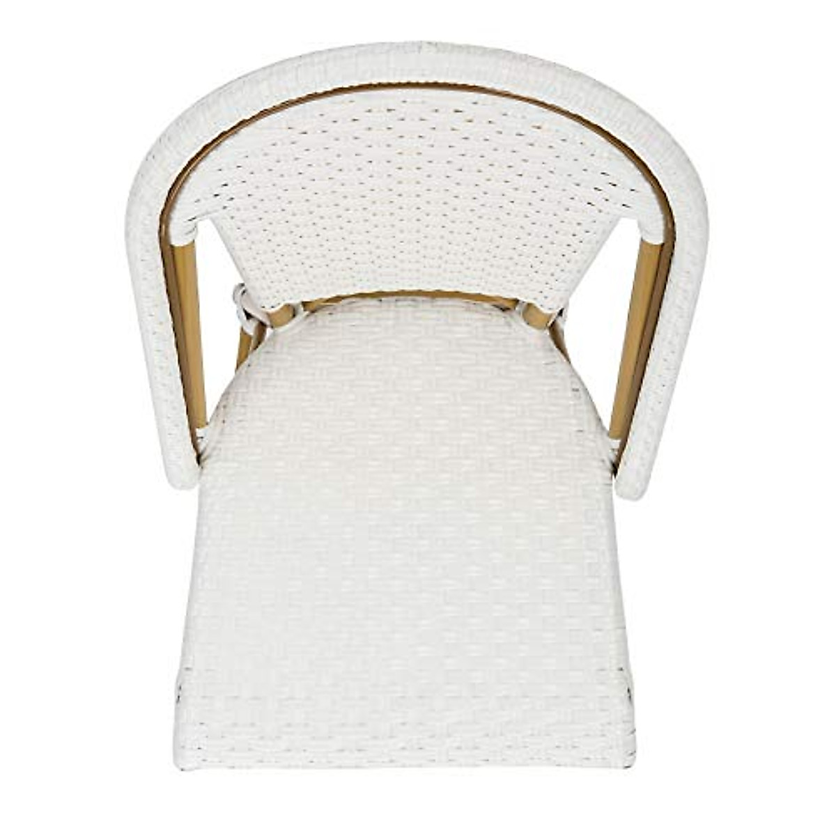 SAFAVIEH PAT4019A Collection Gresley Navy and White Indoor/Outdoor Stacking French Bistro Counter Stool