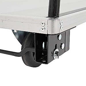 XYYSSM,Foldable Flatbed Cart with Wheel, Heavy Duty Aluminum Push Cart Platform Truck for Easy Transport and 360 Degree Swivel