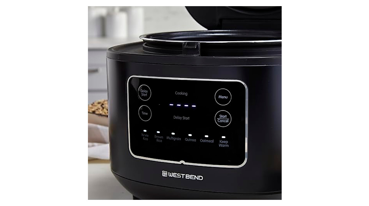 West Bend Rice & Grain Cooker | 7-in-1 Programmable 12-Cup