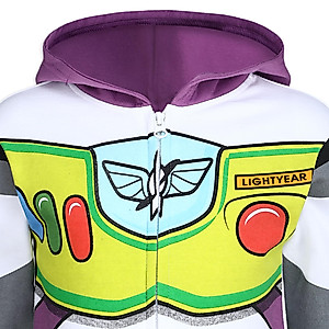 Disney Toy Story Woody or Buzz Lightyear Boys Zip Up Hoodie for Toddler and Little Kids White
