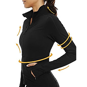 VUTRU Women's Workout Yoga Jacket Full Zip Running Track Jacket
