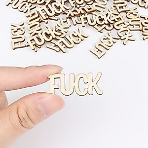 Fucks to Give Gift Jar of Fucks Fuck Wooden Cutout Letter Bad Mood Vent Gift for Christmas Valentine's Day Birthday Anniversary (7oz) 100 Pieces Fuchs Fucs to Give Glass Jar