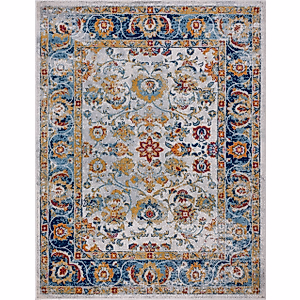 Giana Cream Large 8x10 Area Rug - Area Rugs for Living Room - Dining Room or Bedroom Rug - Indoor Entry Entryway Foyer Carpet - Alfombras para Salas Grandes - Traditional, Oriental