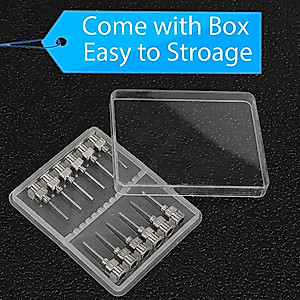 Dispensing Needle 1.97inch Stainless Steel Blunt Tip Needle Set Luer Lock Luer Slip Adapter Tips 8Ga, 10Ga, 12Ga, 14Ga, 16Ga, 18Ga-12Pcs