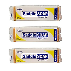 (Pack of 3) Saddle Soap Glycerin Bar for Leather
