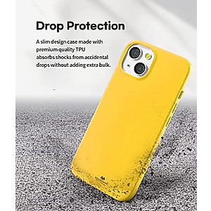 GOOSPERY Pearl Jelly Compatible with iPhone 13 Mini Case, Vivid Color with Light Shimmer Jewel Effects Glitter Sparkles Shine Look Slim Thin TPU Rubber Back Cover (Yellow)