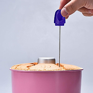 2 Pieces Stainless Steel Reusable Cake Testing Needles Probe Skewer Pin Needle for Kitchen Home Bakery Tools with Transparent Cover