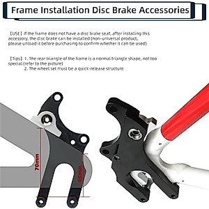 Bike Disc Brake Adapter Converter, Aluminum Alloy 126g Bike Disc Brake Conversion Upgrade Accessory Electric Modification Accessories
