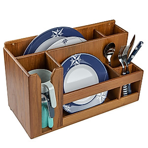 Whitecap 62404 Teak Dish/Cup/Utensil Holder