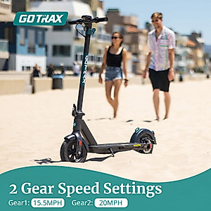 Gotrax GMAX Electric Scooter, 10" Pneumatic Tire, Max 42 Mile & 20Mph by 500W Motor, Double Anti-Theft Lock, Bright Headlight and Taillight, Foldable and Cruise Control Electric Scooter for Adult