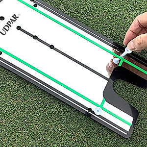 UDPARSCO Golf Putting Alignment Mirror, Portable Golf Training Aid, Putting Golf Training Equipment, Putting Trainer, Size 12 x 6 Inches