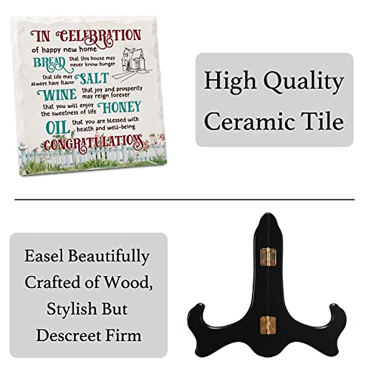 House Warming Gifts New Home, Housewarming Gifts for Happy New Home, New House Decorations Plaque, First Home Gifts from Neighbor, Friends