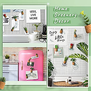 JUSTDOLIFE Plant Fridge Magnets-Mini Succulent Magnets Artificial Plants Refrigerator Magnets Potted Succulent Plants Magnet Stickers Cute for Magnet Boards Fridge Home Office Decor