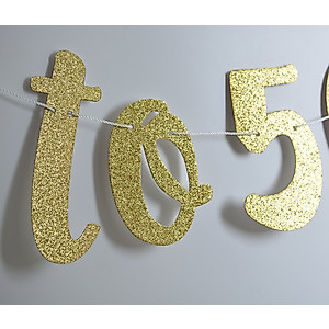 Cheers to 50 Years Banner - Happy 50th Birthday Party Decorations - 50th Wedding Anniversary Decorations-Gold