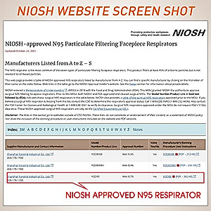 YQ YICHITA N95 Mask NIOSH Approved 20-Pack, Particulate Respirator N95 Face Masks Universal Fit - Individually Wrapped