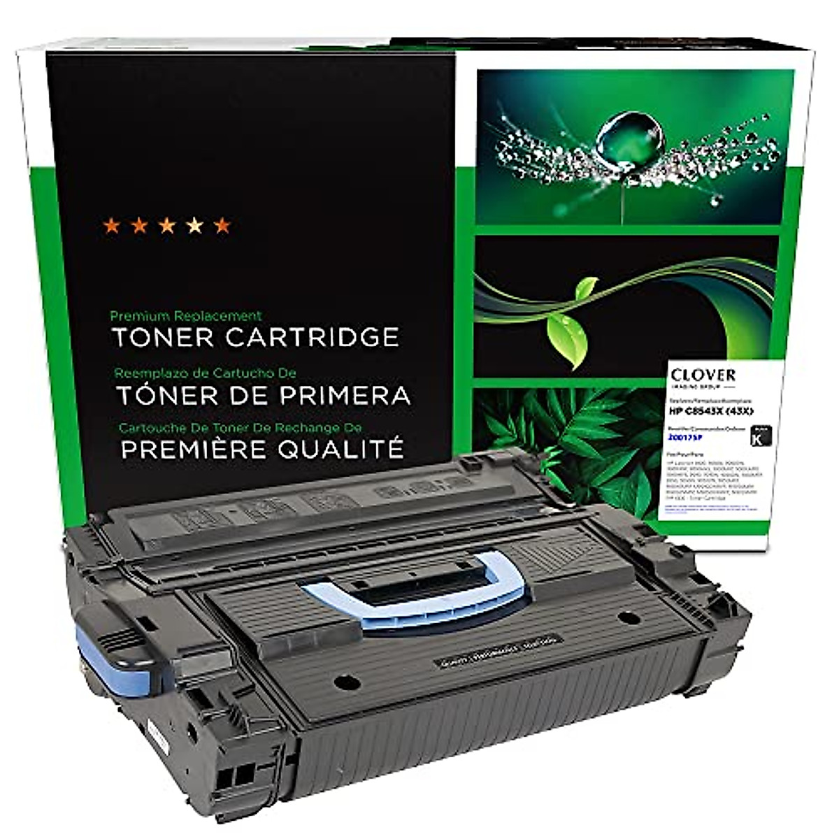 Clover Remanufactured Toner Cartridge Replacement for HP C8543X (HP 43X) | Black | High Yield