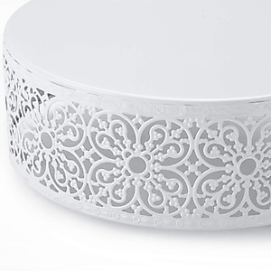 Hotity 3 Sets Cake Stands Round Cake Stand Set Metal Display Cupcake Stands for Dessert, White