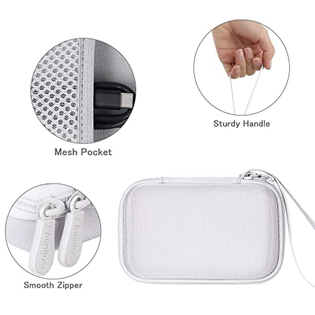 Aenllosi Hard Carrying Case Replacement for UCOMX Nano 3 in 1 Wireless Charger (White,Case Only)