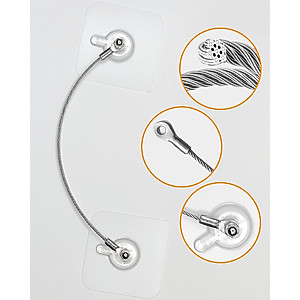 10 Pack, 16 inches Furniture Anchors Kit for Baby Proofing, Adhesive TV Safety Straps Use to Prevent Falling and Anti Tip, No Drill Dresser Or Cabinet to Wall Anchors (xicveiuz)