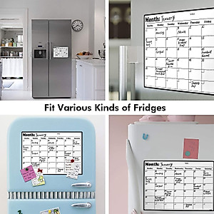 Fridge Calendar Magnetic Dry Erase Calendar Whiteboard Calendar for Refrigerator Planners 16.9 Inches X 11.8 Inches