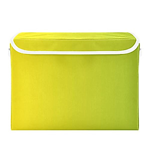 innewgogo Yellow Gradient Storage Bins with Lids for Organizing Organizer Containers with Handles Oxford Cloth Storage Cube Box for Bed Room