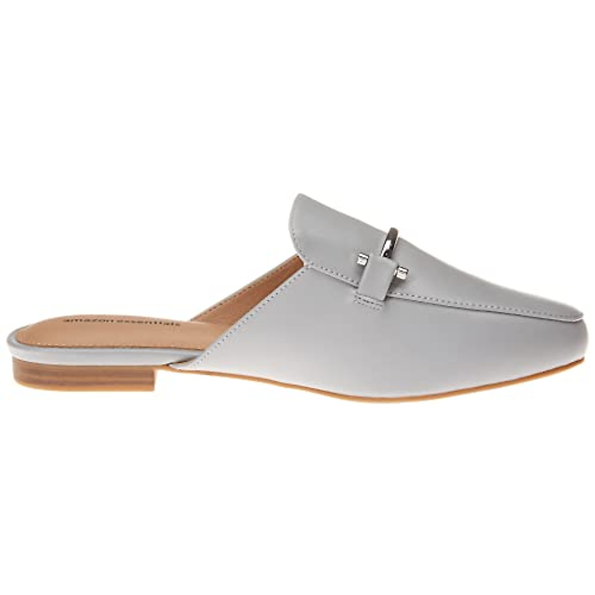 Amazon Essentials Women's Buckle Mule, Grey, 12 Wide