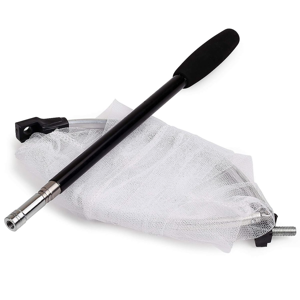 RESTCLOUD Insect and Butterfly Net with 12" Ring, 24" Net Depth, Handle Extends to 59 Inches (10" Ring, 48" Handle)