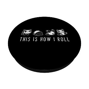 Cute Panda - This is How I Roll PopSockets PopGrip: Swappable Grip for Phones & Tablets
