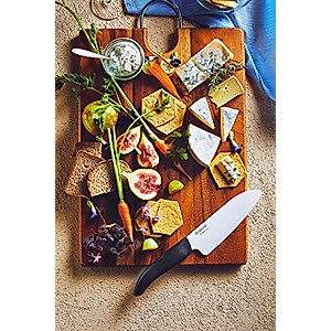 Kyocera Ceramic 5.5" Santoku Knife w/ Sugarcane Sourced Material Handle B08G1L13F1, White