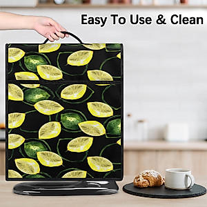 Lemon Slice Appealing Mixer Cover Dustproof Stand Mixer Covers Compatible with 6/7/8 Quart Kitchen Mixer, 4 Pockets for Mixer Accessories