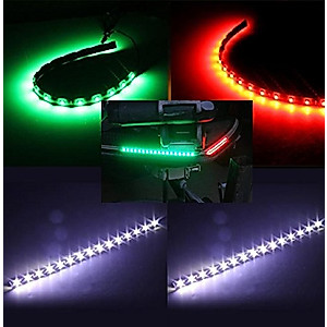 Boat LED Navigation Lights Kit STERN & BOW Red & Green & White Waterproof LED Strips for Bass, Pontoon, Kayaks, Sun Tracker, Ranger, Triton, boats