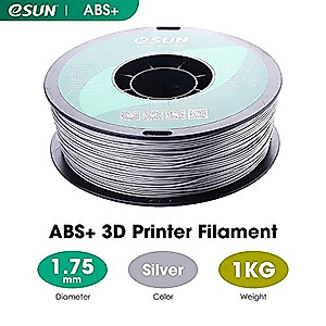 eSUN 1.75mm Gray ABS+ 3D Printer Filament 1kg Spool (2.2lbs), Gray