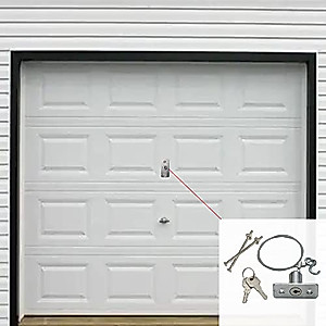 Emergency Release Lock Kit, Emergency Disconnect Release Key Lock with 2 Keys, Garage Door Opener Quick Release Lock for Universal Garage Door