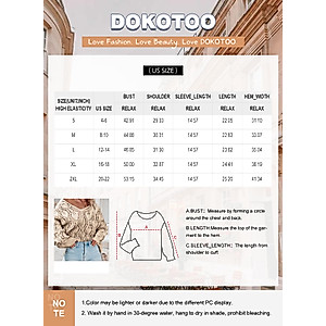 Dokotoo Autumn Sweaters V Neck Crochet Hollow Out Lightweight Oversized Pullover Sweaters Off The Shoulder Sweater for Women Apricot Large