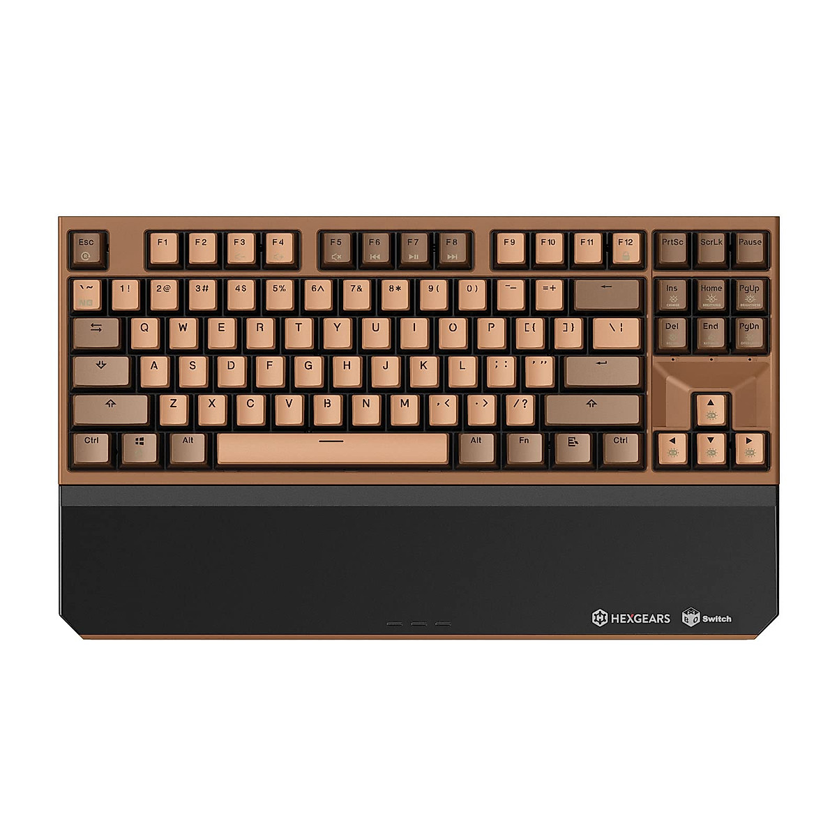 Hexgears X3 Wireless Mechanical Keyboard TKL 87 Keys, Kailh Box 3.0 Red Switch, Ergonomic, N-Key Rollover, Backlit Gaming Keyboard with Wrist Rest for PC/Tablet/PS/Xbox/Mac/Laptop