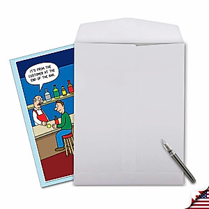 NobleWorks - Big Funny Birthday Greeting Card 8.5 x 11 Inch with Envelope (1 Pack) Large Jumbo Bday Puppy Dog Customer J3672BDG