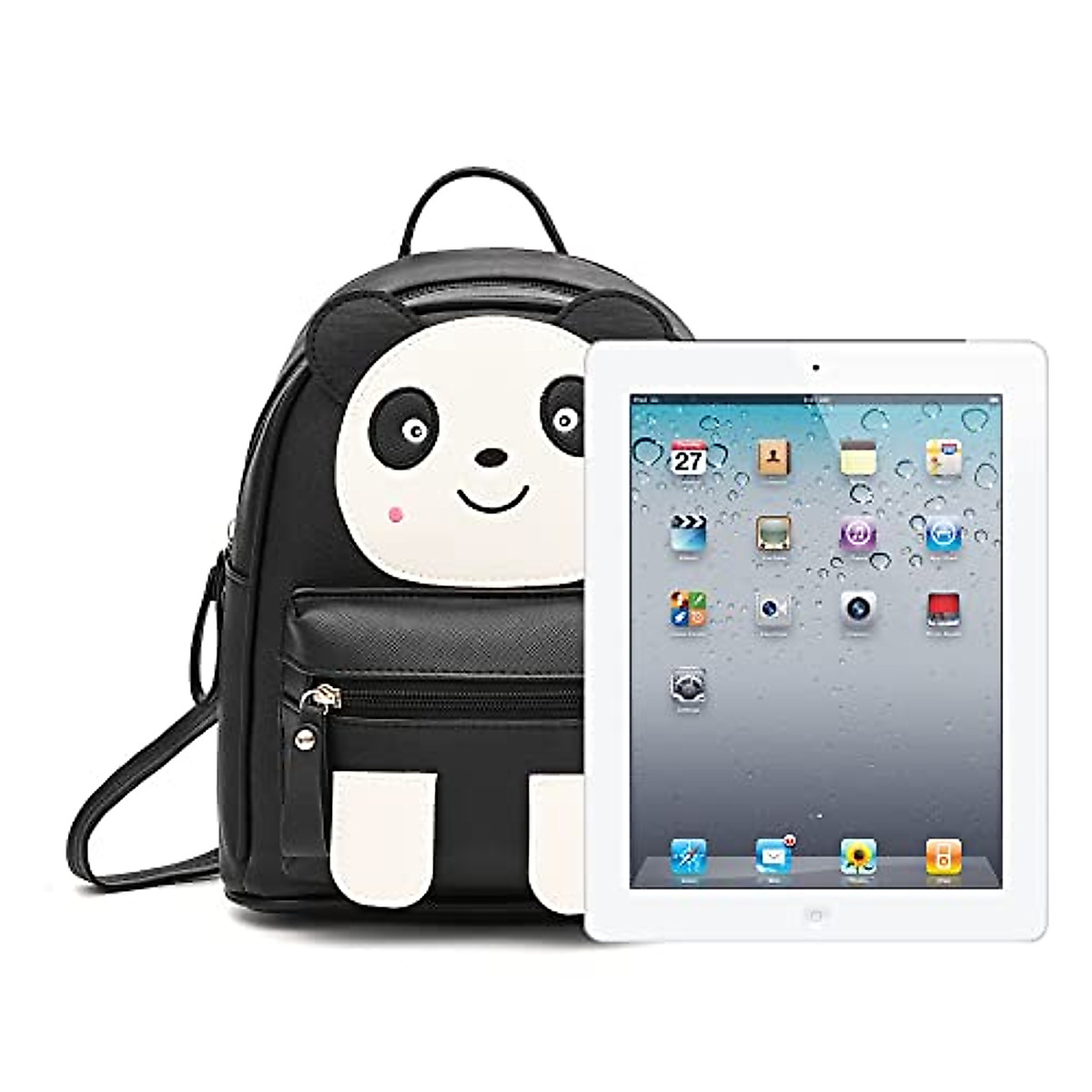 Cute Backpack Purse for Girls Women Animal Panda Mini Bag Leather Backpacks