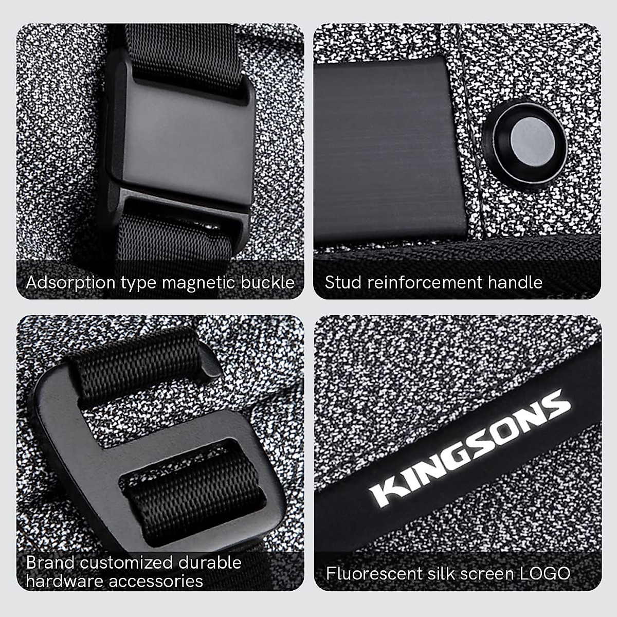 VGOAL Crossbody Sling Bag for Men, Versatile Travel Hiking and Working Mens Chest Bag Daypack Fashion Radiant Cycling Sling (DARK GREY)