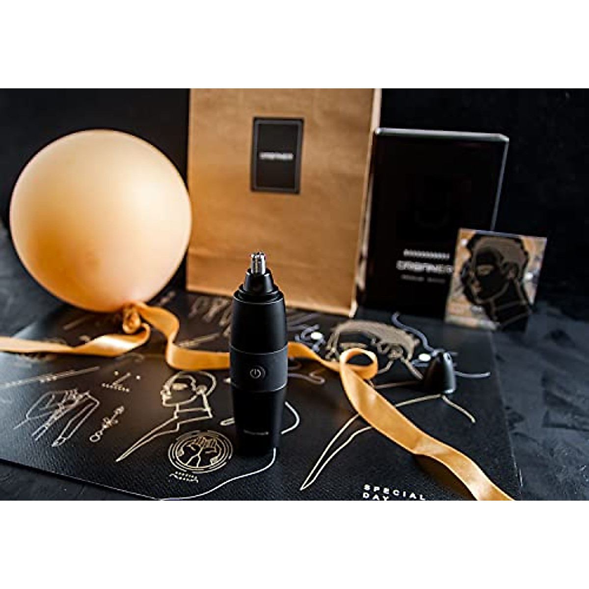 URBANER Battery powered Rotary Ear and Nose Hair Electric Trimmer, Cordless Washable Shaver for Men, Waterproof, Portable, Water Resistant Clipper, MB-061