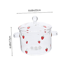 PRETYZOOM Soup Pot Stew Pots with Lids Sauce Pot with Lid Simmer Pot Sauce Pan with Lid Stew Pot - Stockpot with Lid Clear Pans with Lids Saucepan with Lid Stove Glass Household
