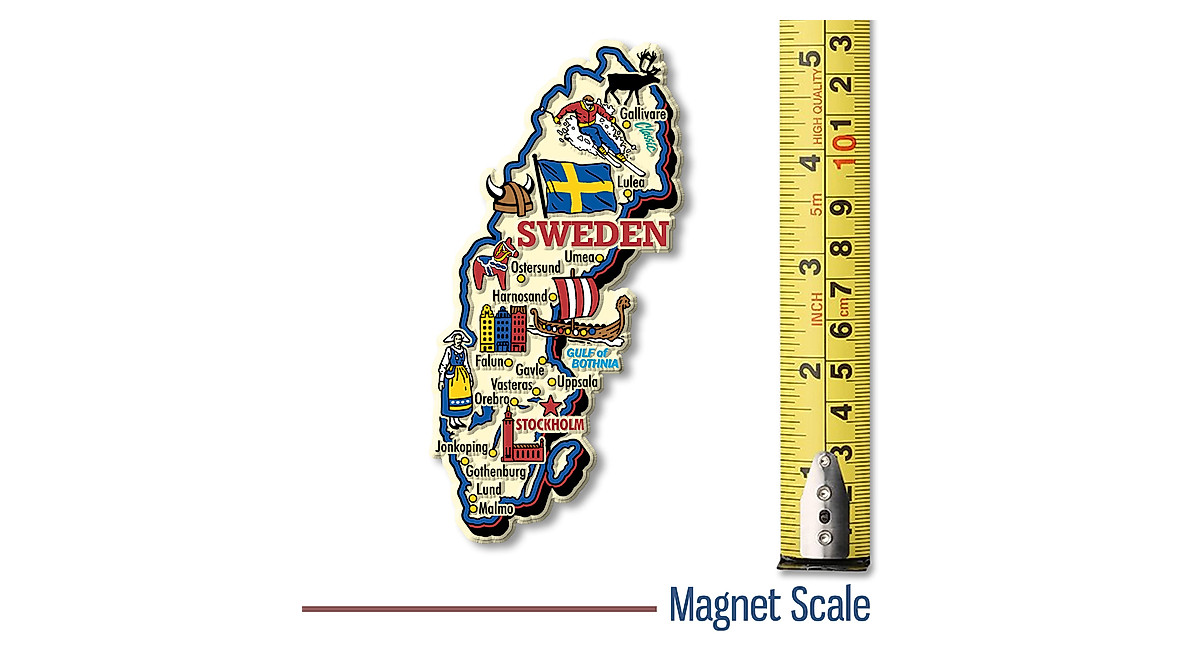 Sweden Jumbo Magnet - Collectible Souvenir Made in USA | Classic Magnets
