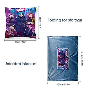 DHCUTE Soft Pillow Blanket 2 in 1 Its_Funneh Flannel Comfortable Blankets Decorate Throw Pillow