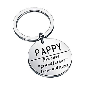 Lywjyb Birdgot Best Pappy Ever Gift Grandpa Gift from Grandson Granddaughter Grandpa Keychain Pappy Gift (PAPPY ky)