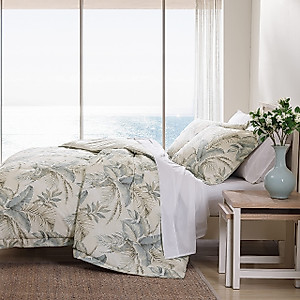 Tommy Bahama - King Comforter Set, Reversible Cotton Bedding with Matching Shams, All Season Home Decor (Bakers Bluff Blue, King)